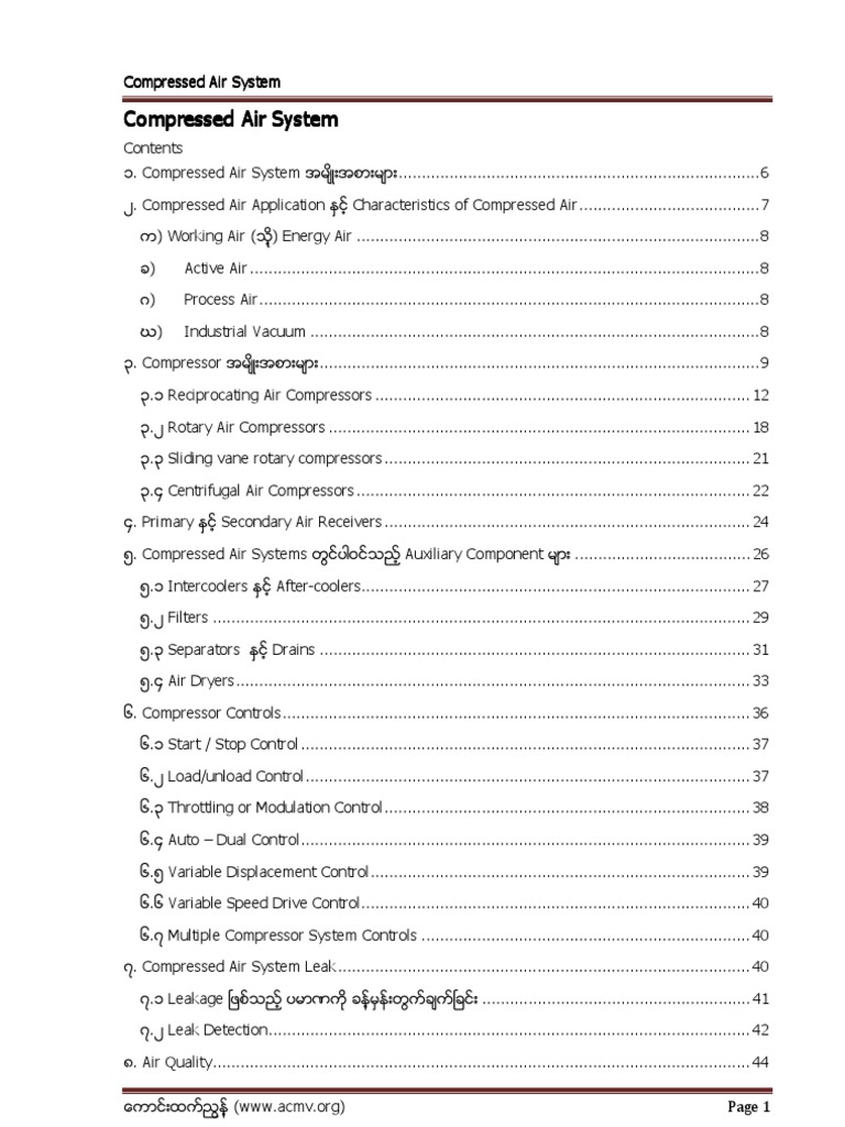 Compressed Air System | PDF | Gas Compressor | Cylinder (Engine)