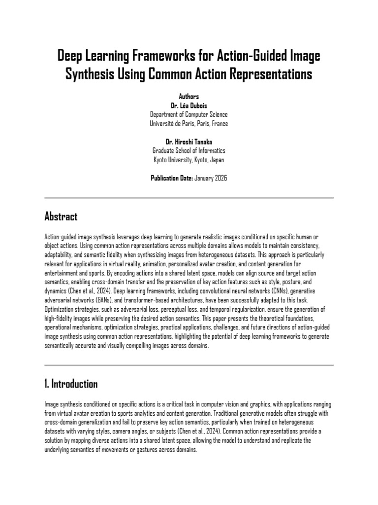 Deep Learning Frameworks For Action | PDF | Deep Learning ...