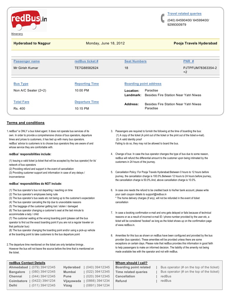 Red Bus Ticket | PDF | Ticket (Admission) | Bus