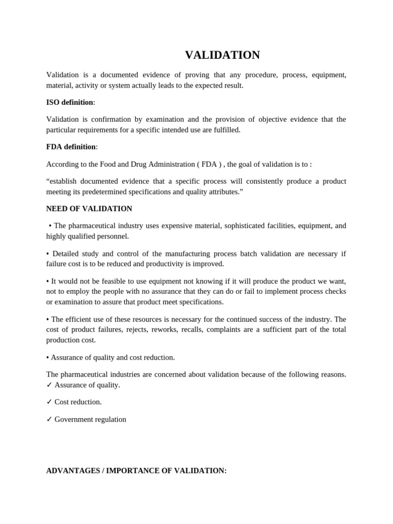 Validation | PDF | Verification And Validation | Business