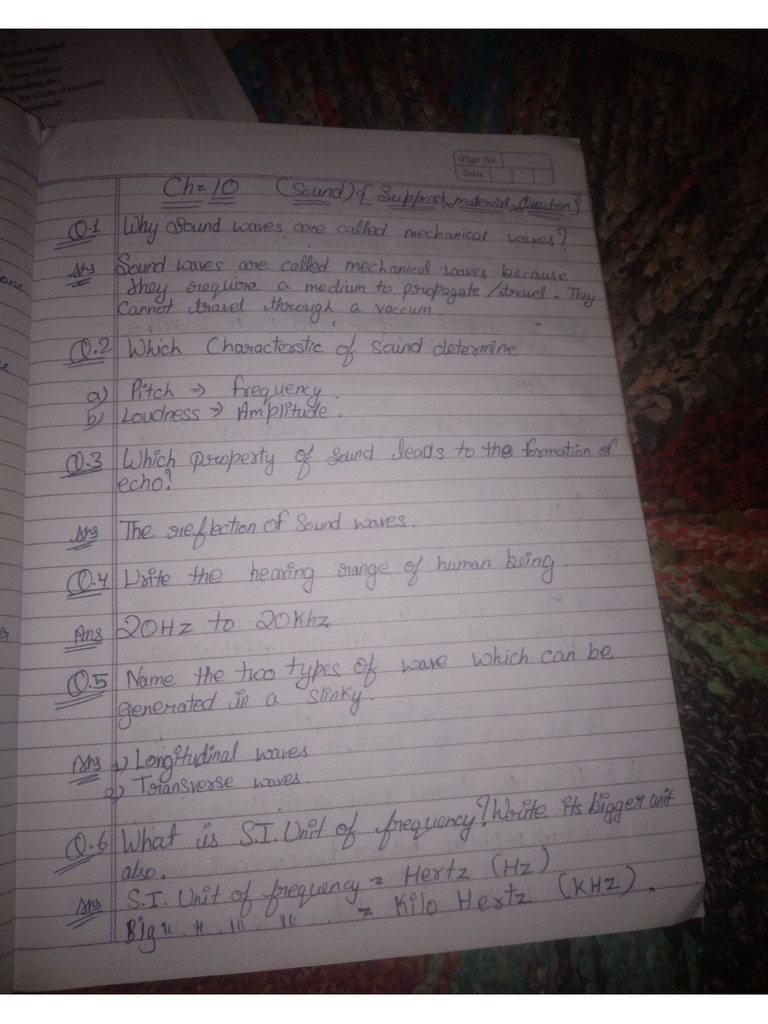 Class 9 Science Chapter (Sound) | PDF