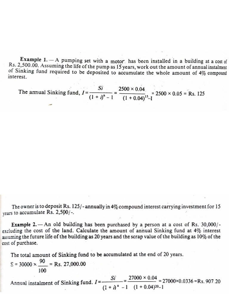 Sinking Fund Problem | PDF