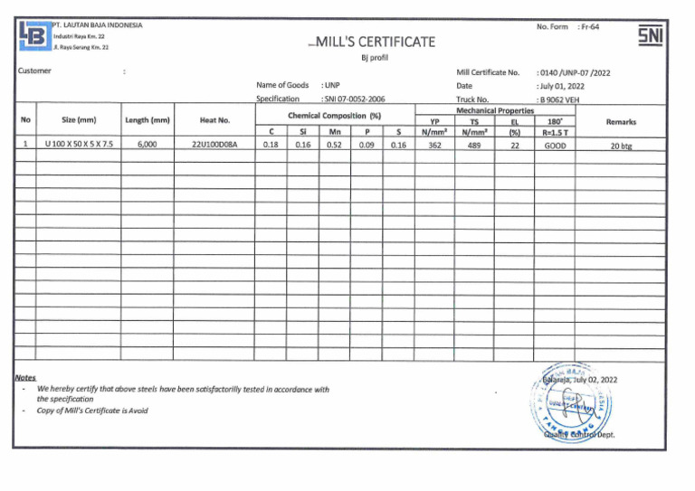 Unp 100 Lsi | PDF