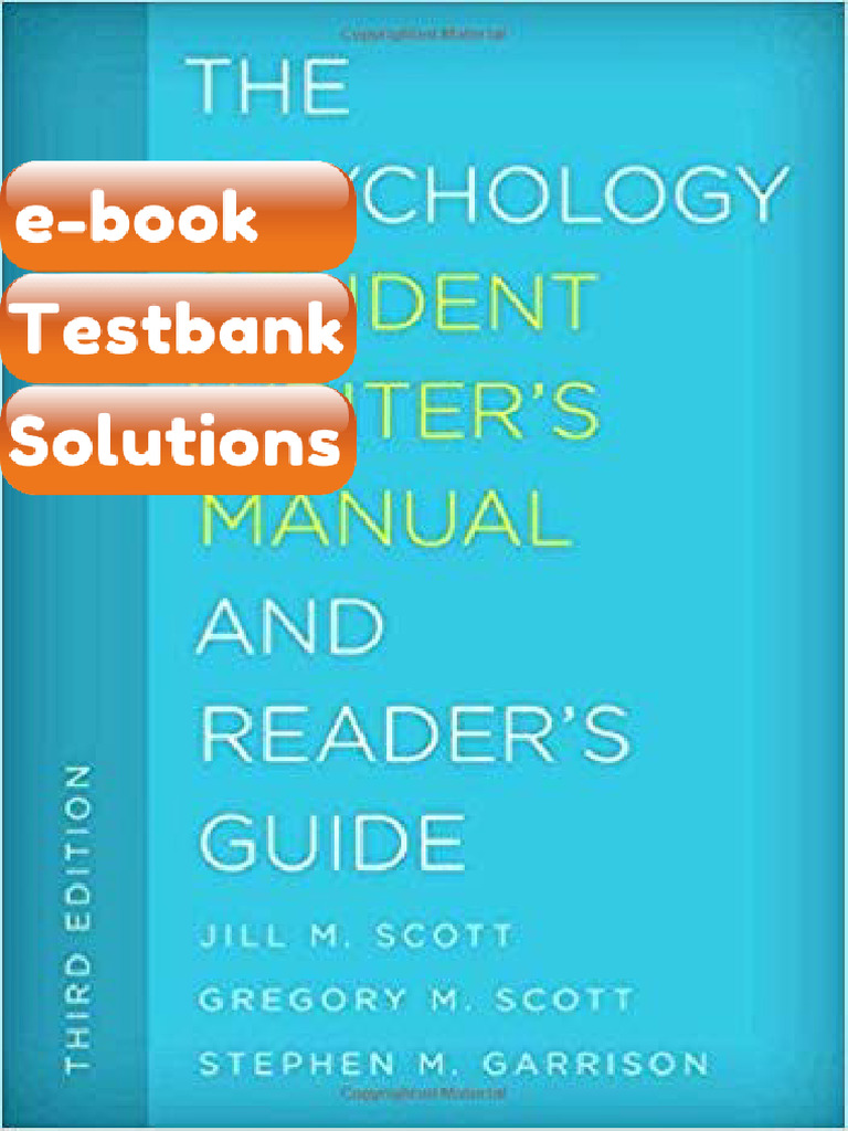 eBook & Testbank the Psychology Student Writers Manual and Readers ...