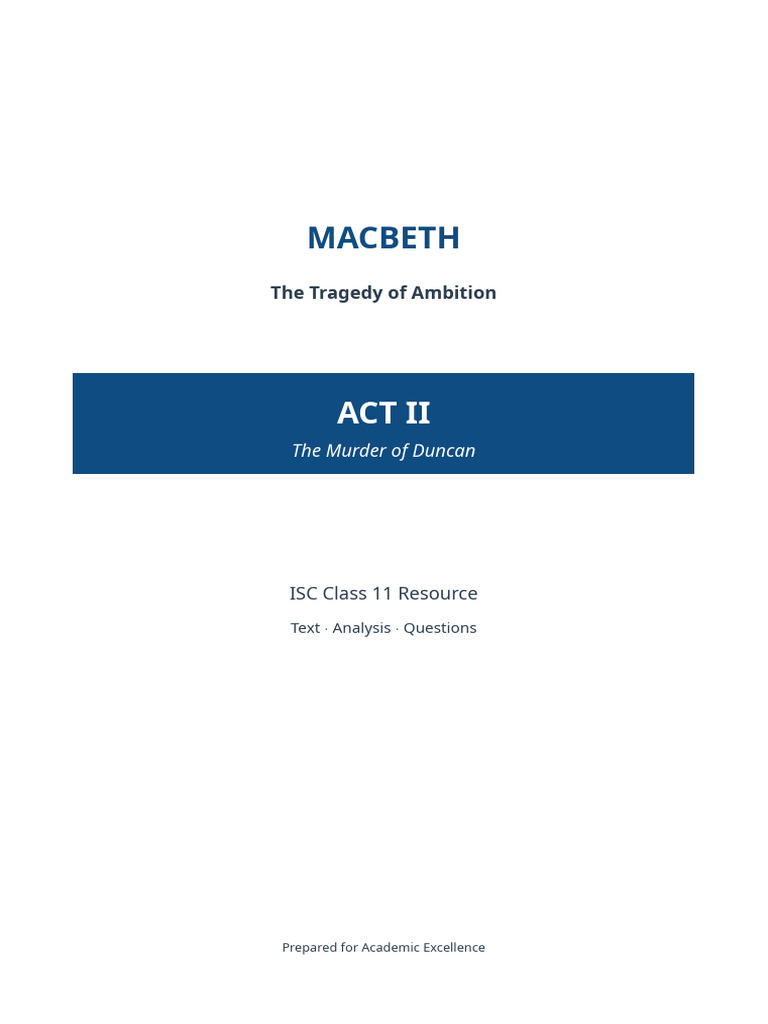 Macbeth Act 2 Textbook | PDF | Macbeth | Shakespearean Tragedies