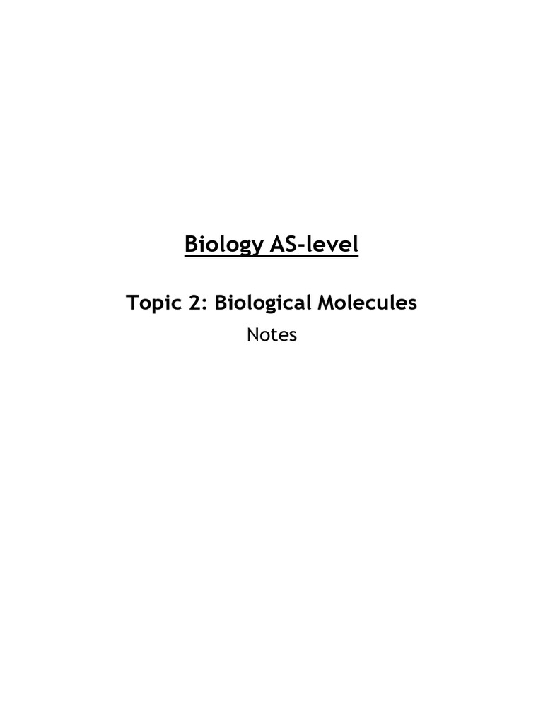 Bio Molecules Notes | PDF
