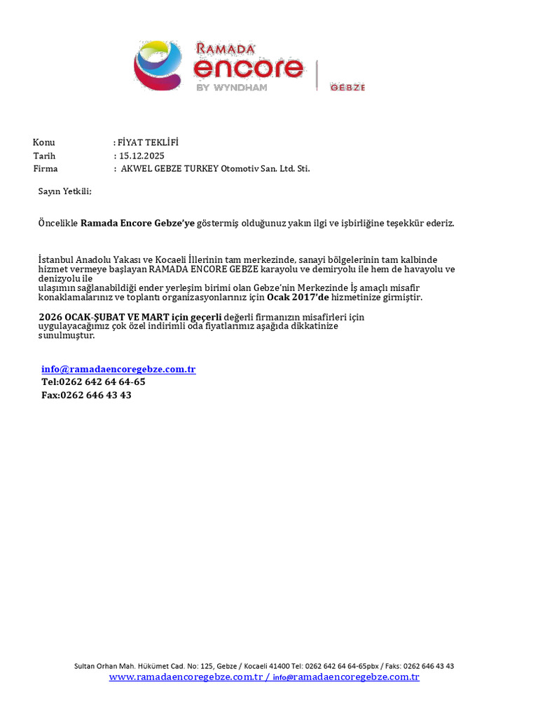 Akwel Gebze Turkey Otomotiv San. Ltd. Sti. | PDF