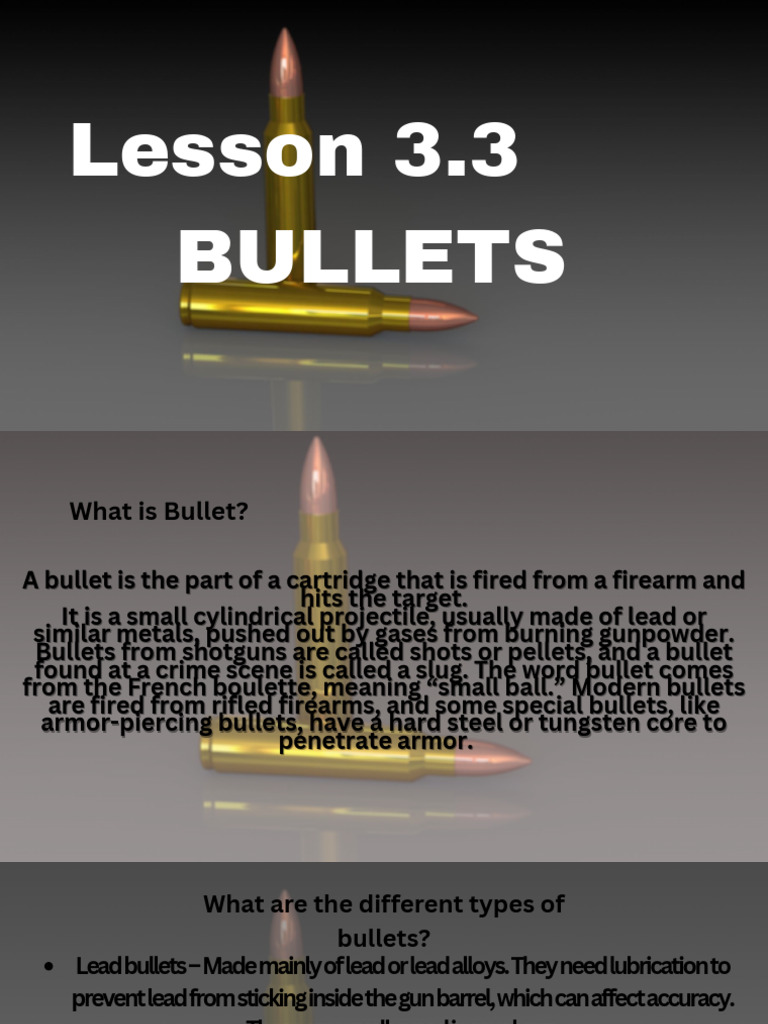 What is Bullet | PDF | Bullet | Firearms