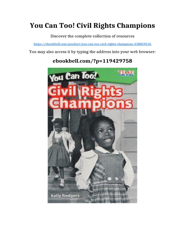 You can too! civil rights champions available all format | PDF | News ...