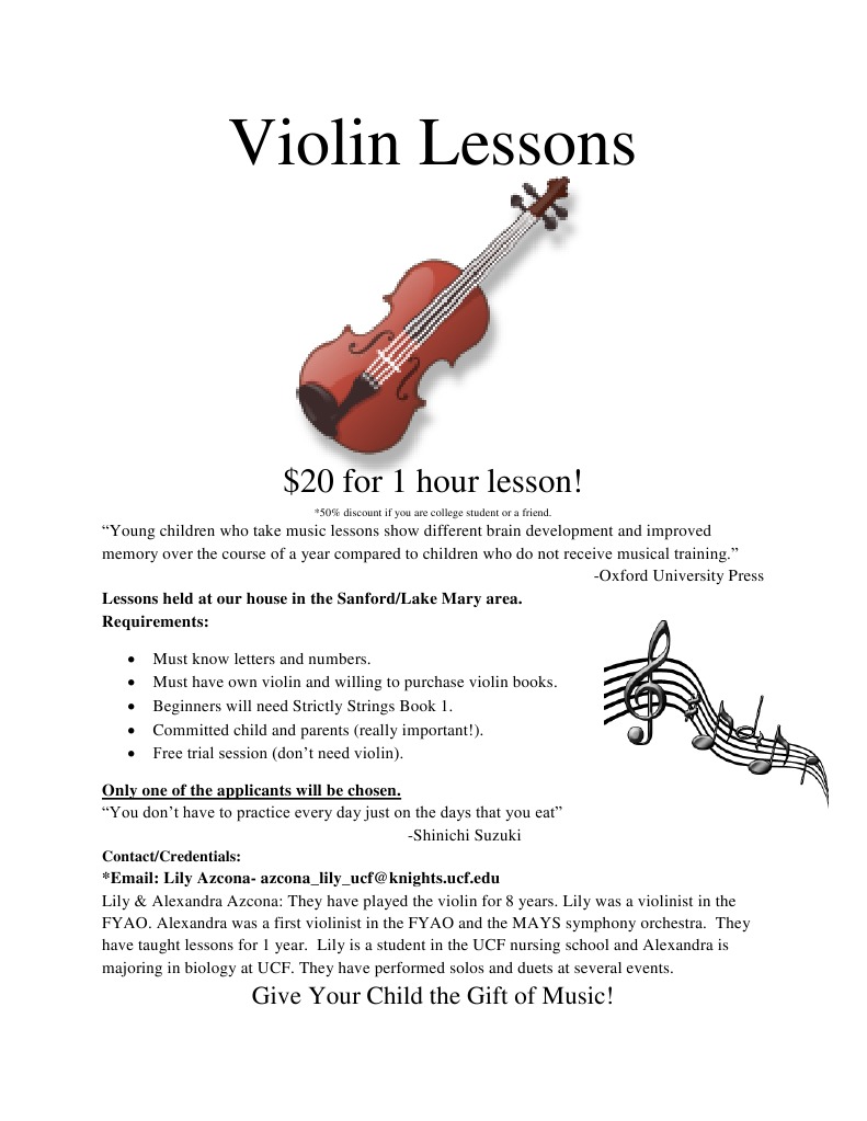 Violin Lessons Flyer | PDF