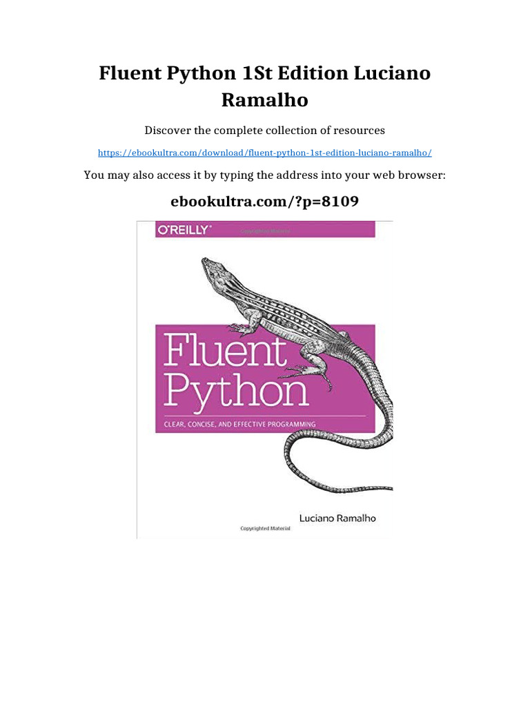 Fluent Python 1st Edition Luciano Ramalho Full | PDF | Python ...