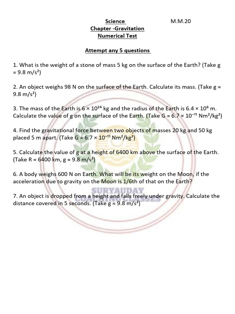 Science Gravitation | PDF