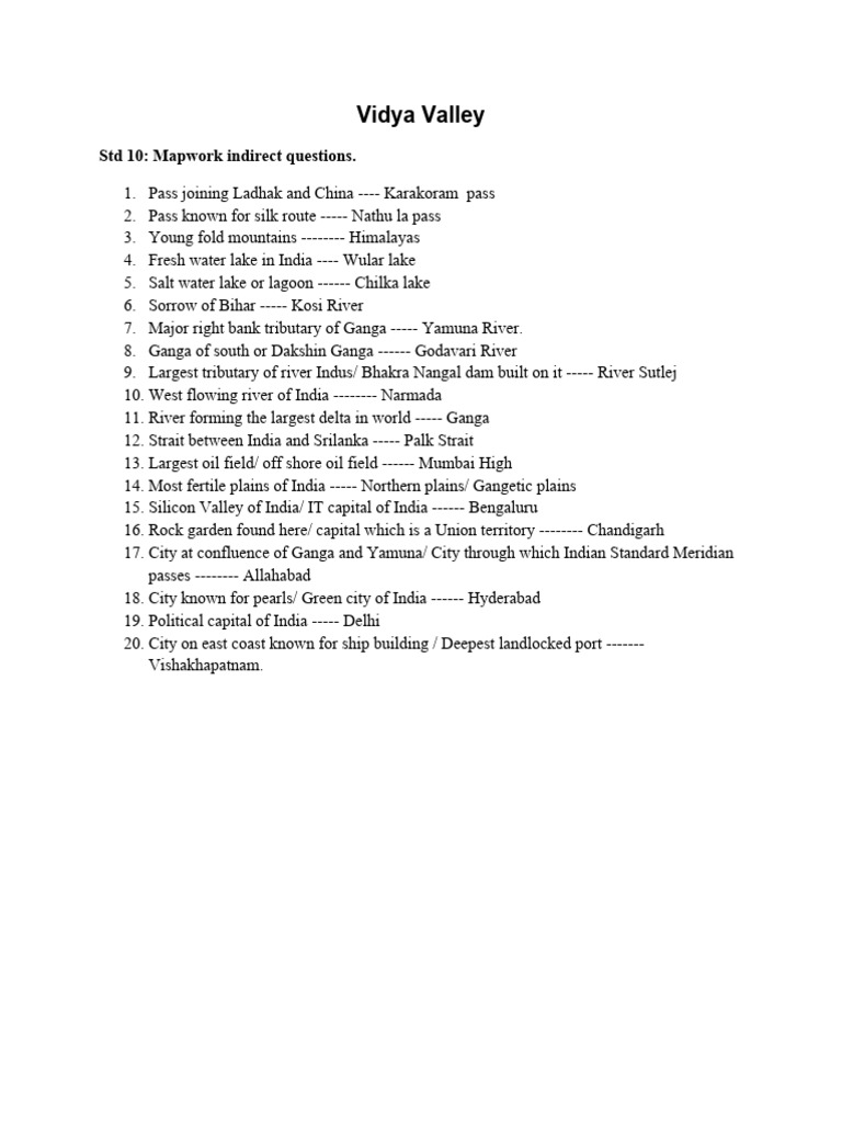Geography Mapwork | PDF