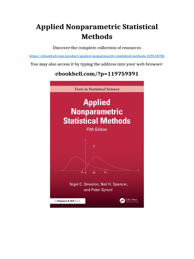 Applied Nonparametric Statistical Methods available full chapters | PDF ...