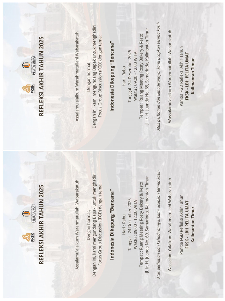 Undangan FGD | PDF