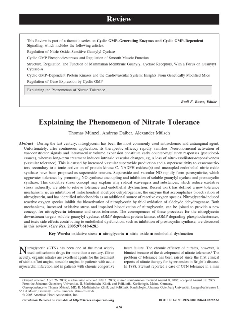 4357-munzel-2005 | PDF | Reactive Oxygen Species | Vasodilation