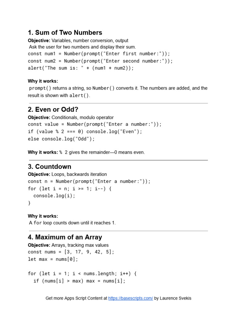 50_coding_exercises_JavaScript_PDF_1770625516 | PDF | Document Object ...