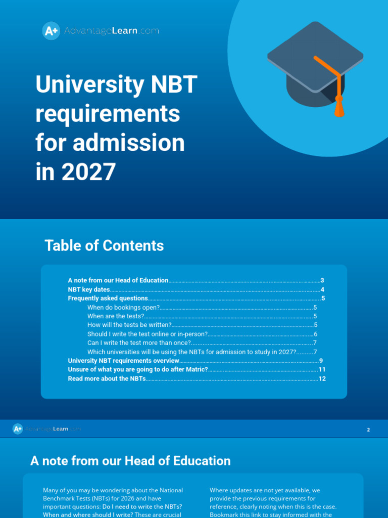 NBT University Requirements | PDF