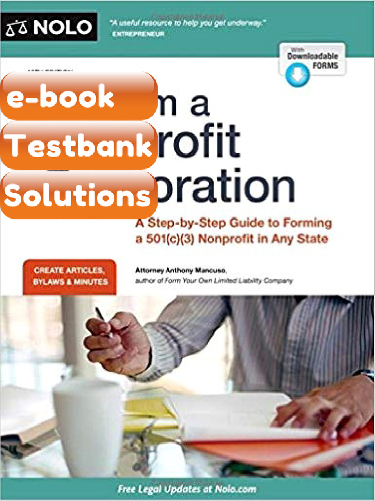 eBook & Testbank How to Form a Nonprofit Corporation National Edition ...