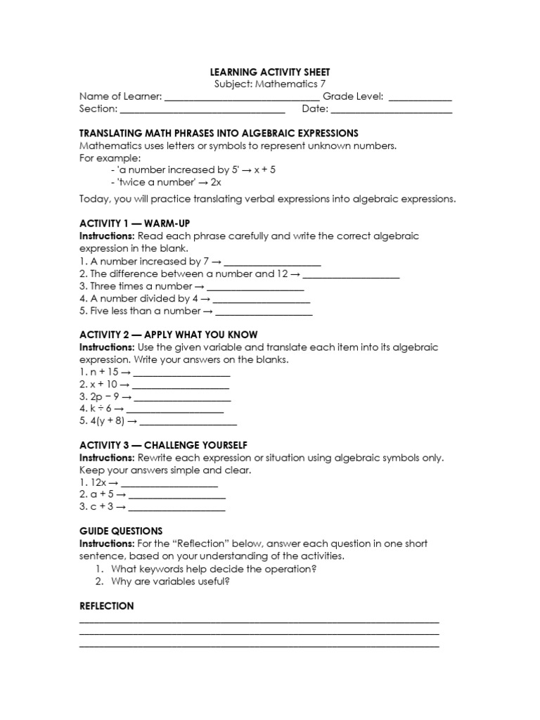 Las Math 7 Feb 5 2026 | PDF