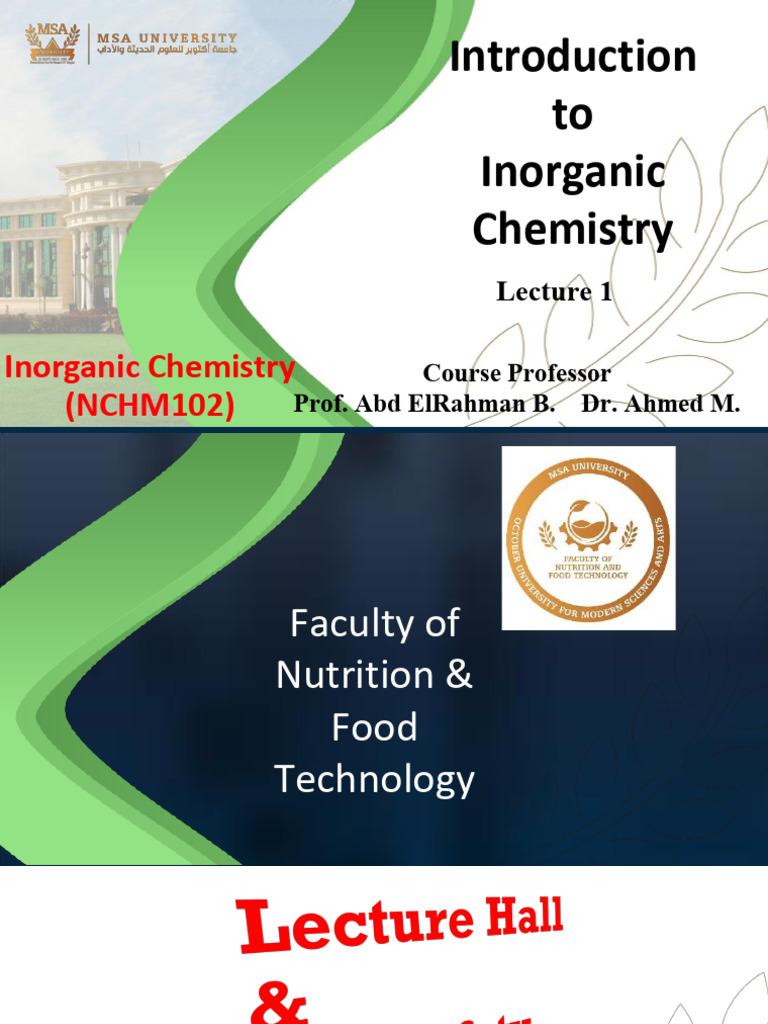 1-Lecture 1 Introduction to Inorganic Chemistry | PDF | Chemical Bond | Ion