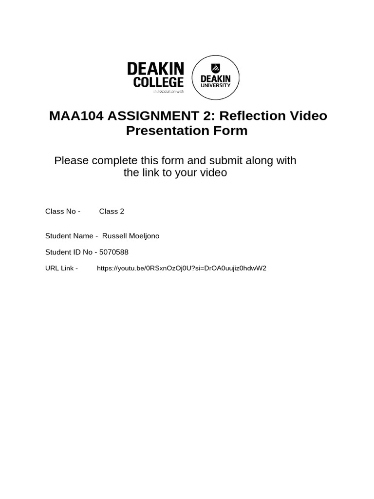 Reflection Journal Submission Document | PDF