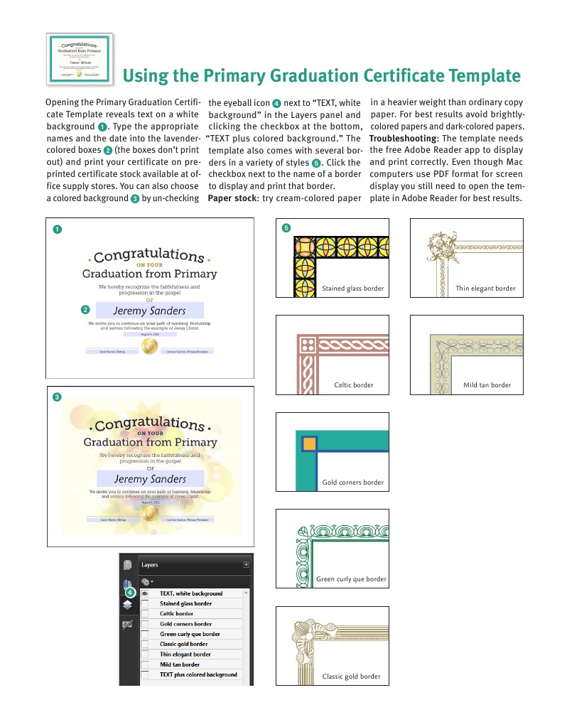 Primary Graduation Certificate Template