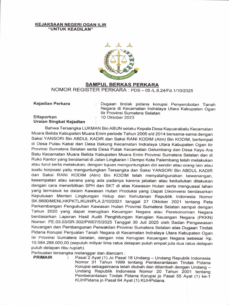 Sampul Berkas Perkara | PDF