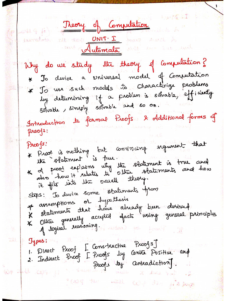 Toc Unit 1 | PDF