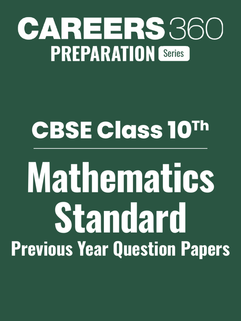 CBSE Class 10 Mathematics (Standerd) Previous Year Question Papers ...