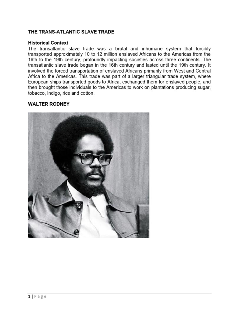 The Transatlantic Slave Trade | PDF | Atlantic Slave Trade | Slavery
