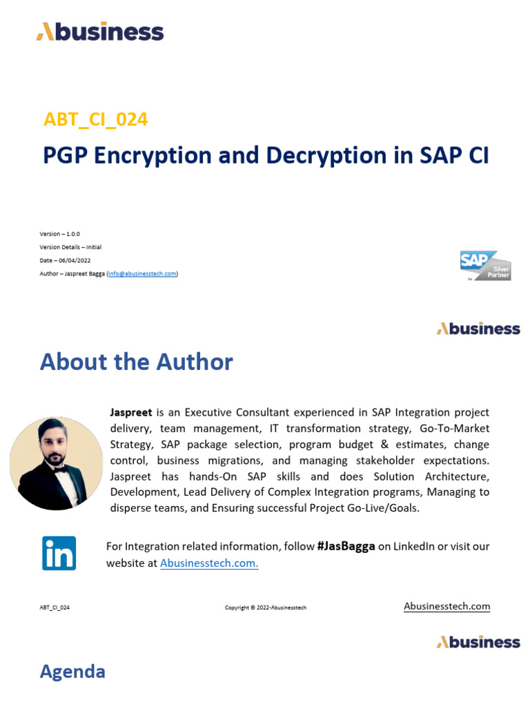 024) PGP Encryption and Decryption in SAP CI | PDF | Encryption ...