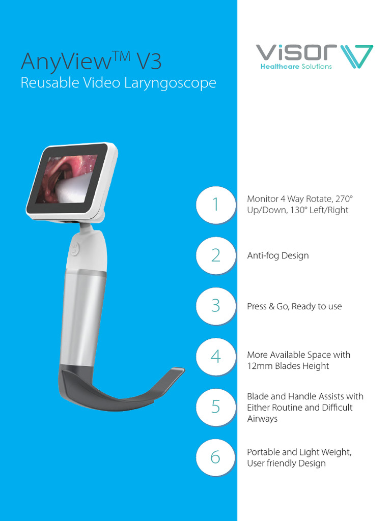 AnyView V3 Video Laryngoscope Visor | PDF