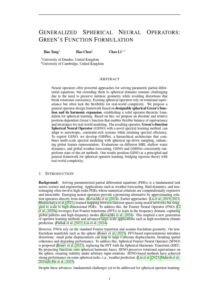 Generalized Spherical Neural Operators Greens Fun | PDF | Convolution ...