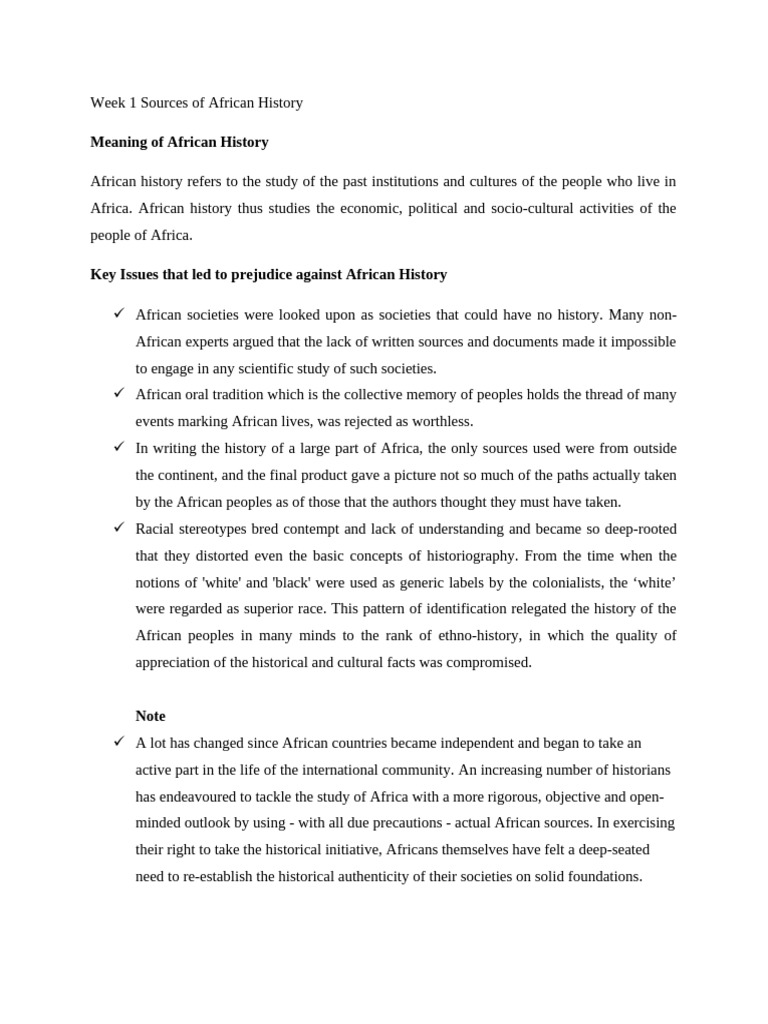 African Sourced Revision | PDF | Primary Sources