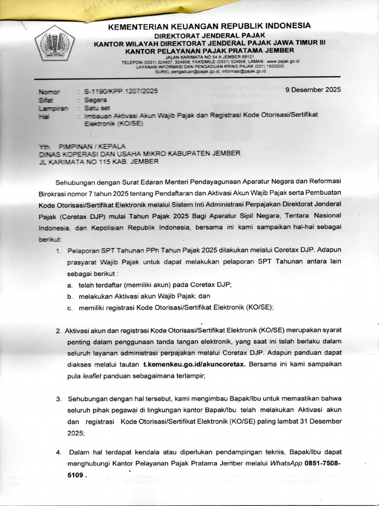 Aktivasi Akun Coretax DJP | PDF