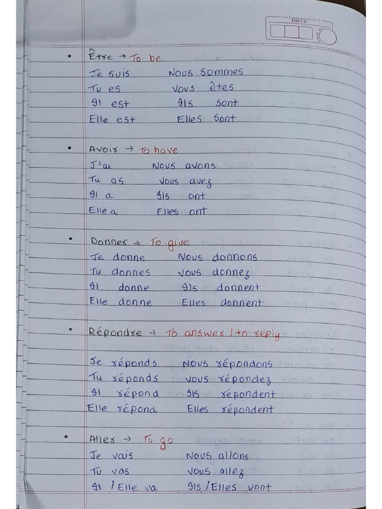 Wisdom Notes Verbs | PDF