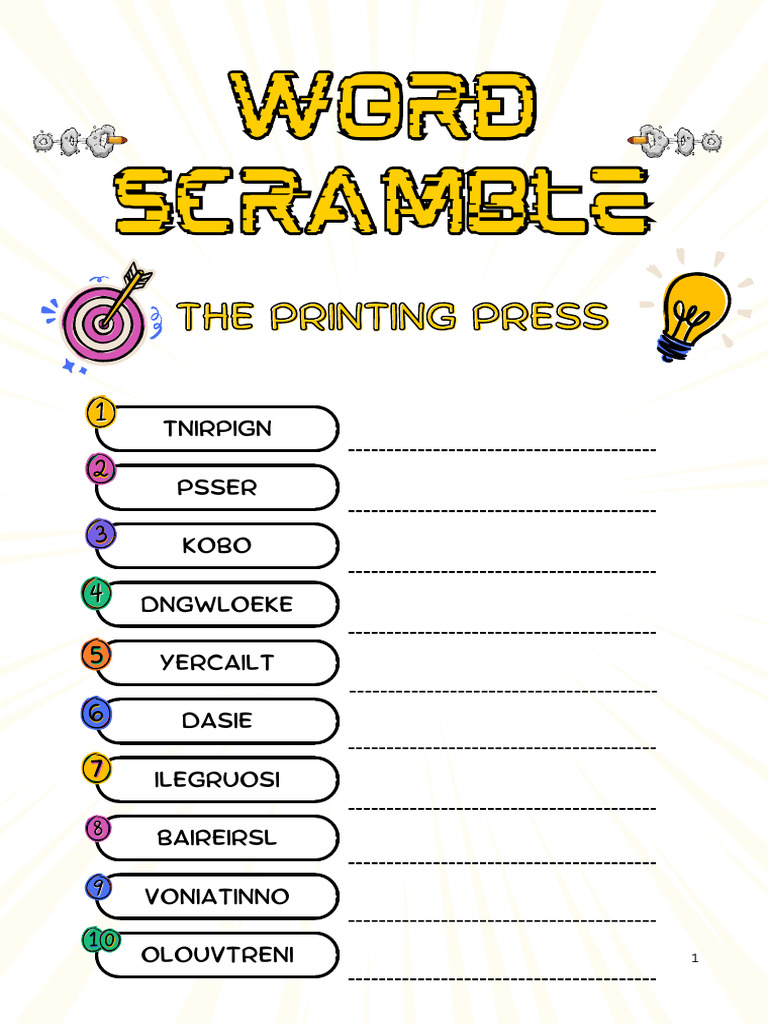 Word Scramble | PDF