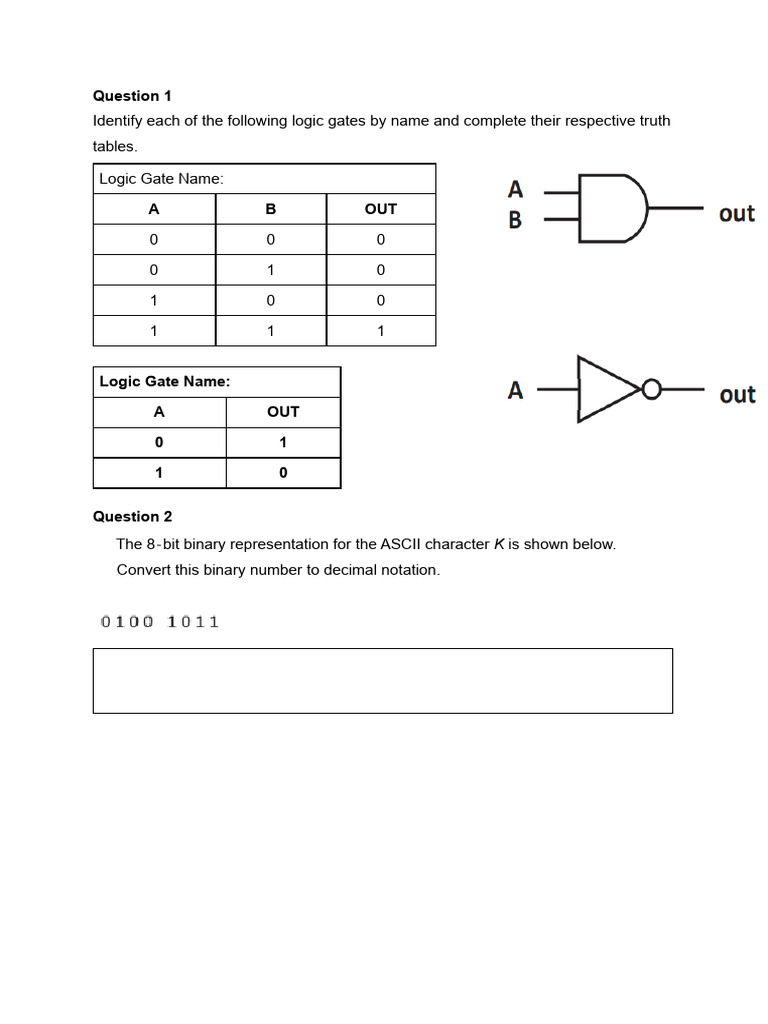 Logic Gates and Circuits Revision | PDF