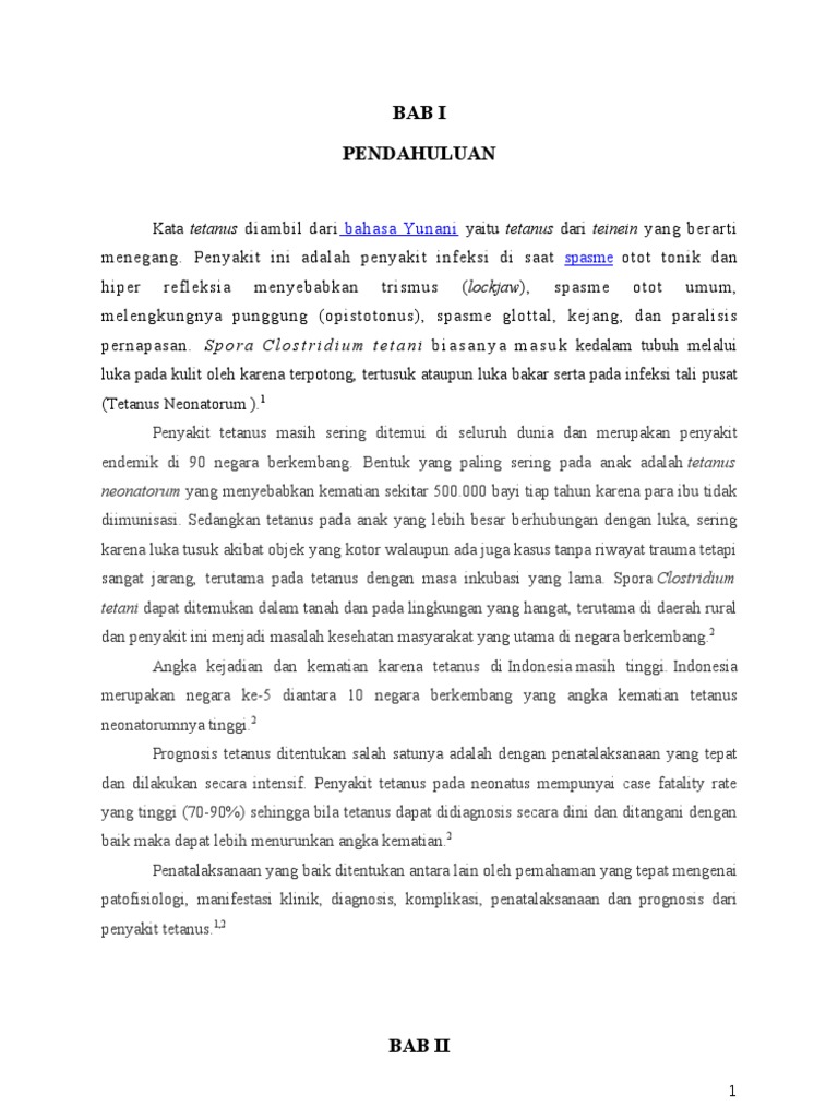 Tetanus FINAL | PDF