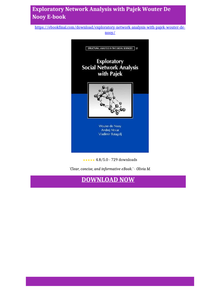 Exploratory Network Analysis with Pajek Wouter De Nooy ebook full ...