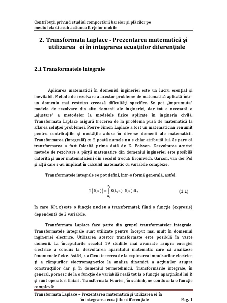 14 Transformata Laplace | PDF
