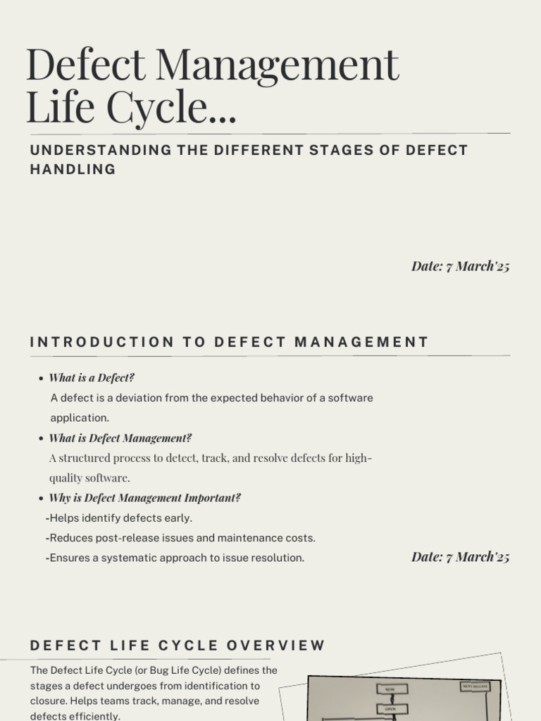 Defect Management Life Cycle 20260209 155800 0000 | PDF