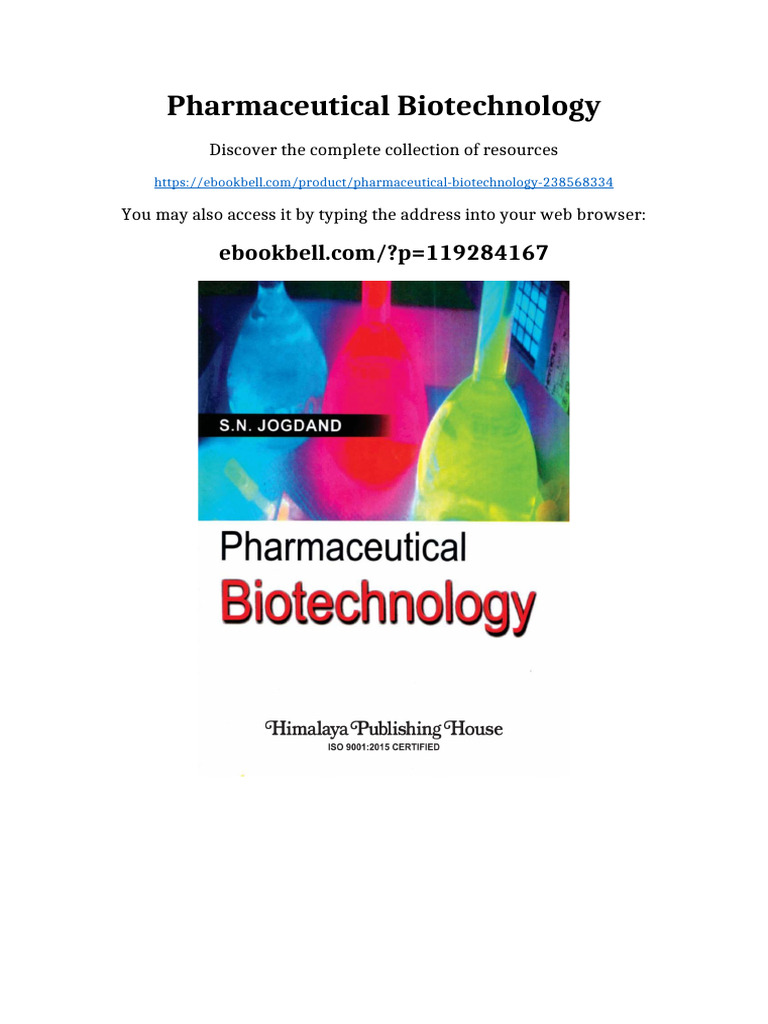 Pharmaceutical Biotechnology Download Full Chapters | PDF
