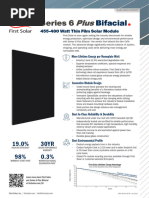 First Solar Series 7 TR1 Module Specs | PDF | Photovoltaics | Solar Panel