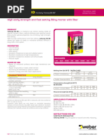 Weber 331 TX Repair Mortar Datasheet | PDF | Cement | Mortar (Masonry)