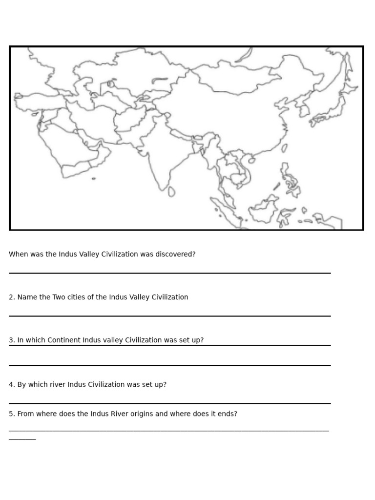 Unit3.3 Indus River W.sheet | PDF