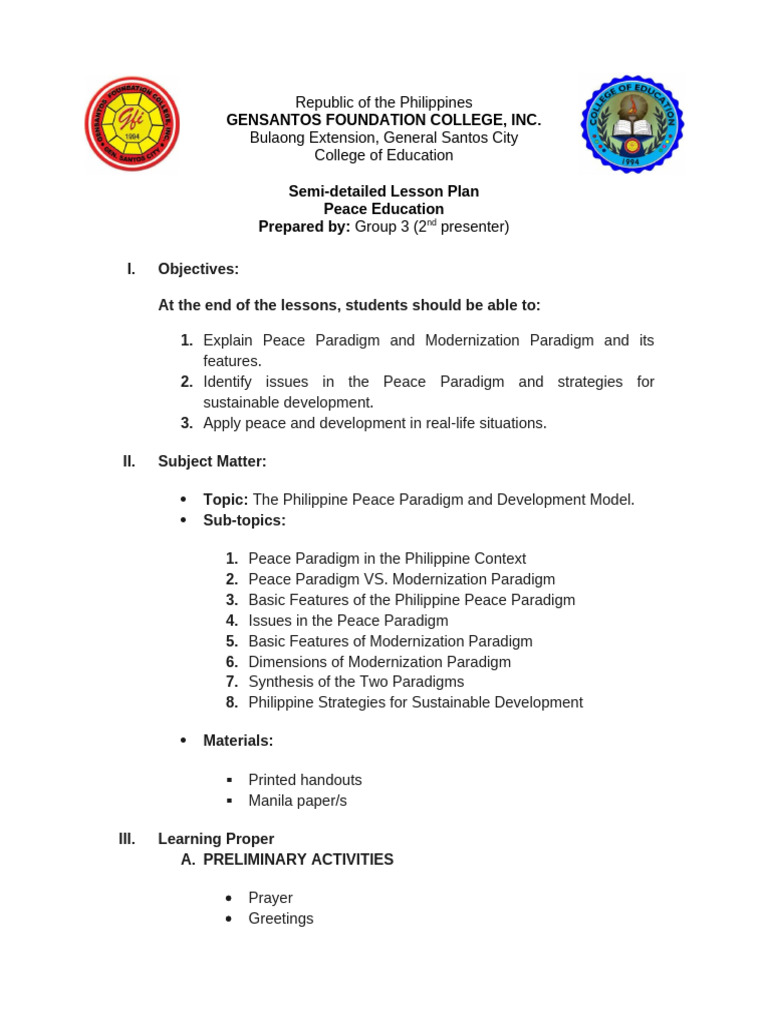 Pe Lesson Plan Final | PDF | Sustainability | Sustainable Development