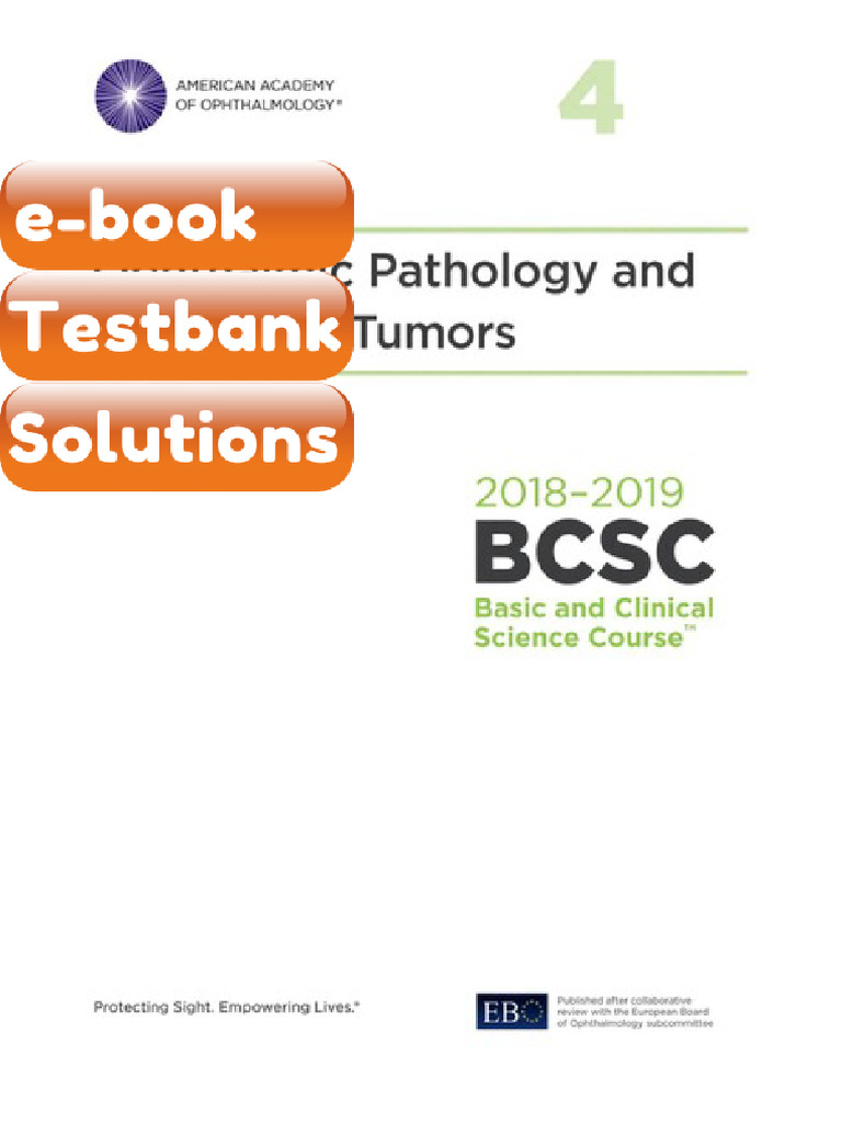 eBook & Testbank 20182019 BCSC Basic and Clinical Science Course ...
