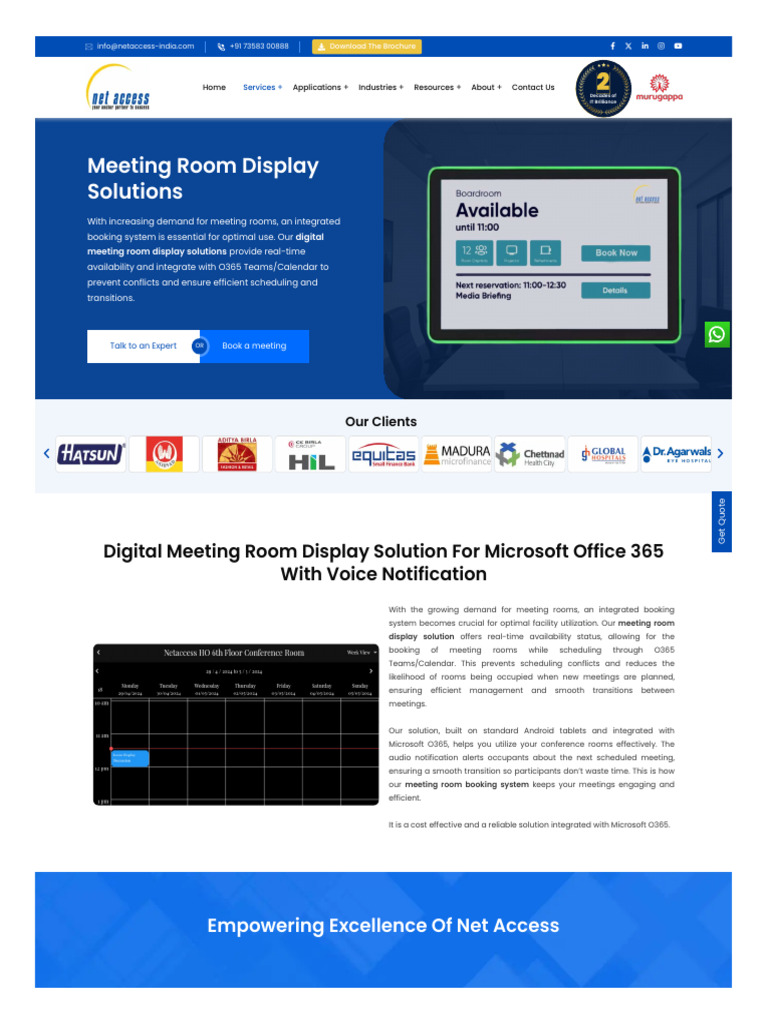 Digital Meeting Room Display Solutions for Enterprises | PDF | Real ...